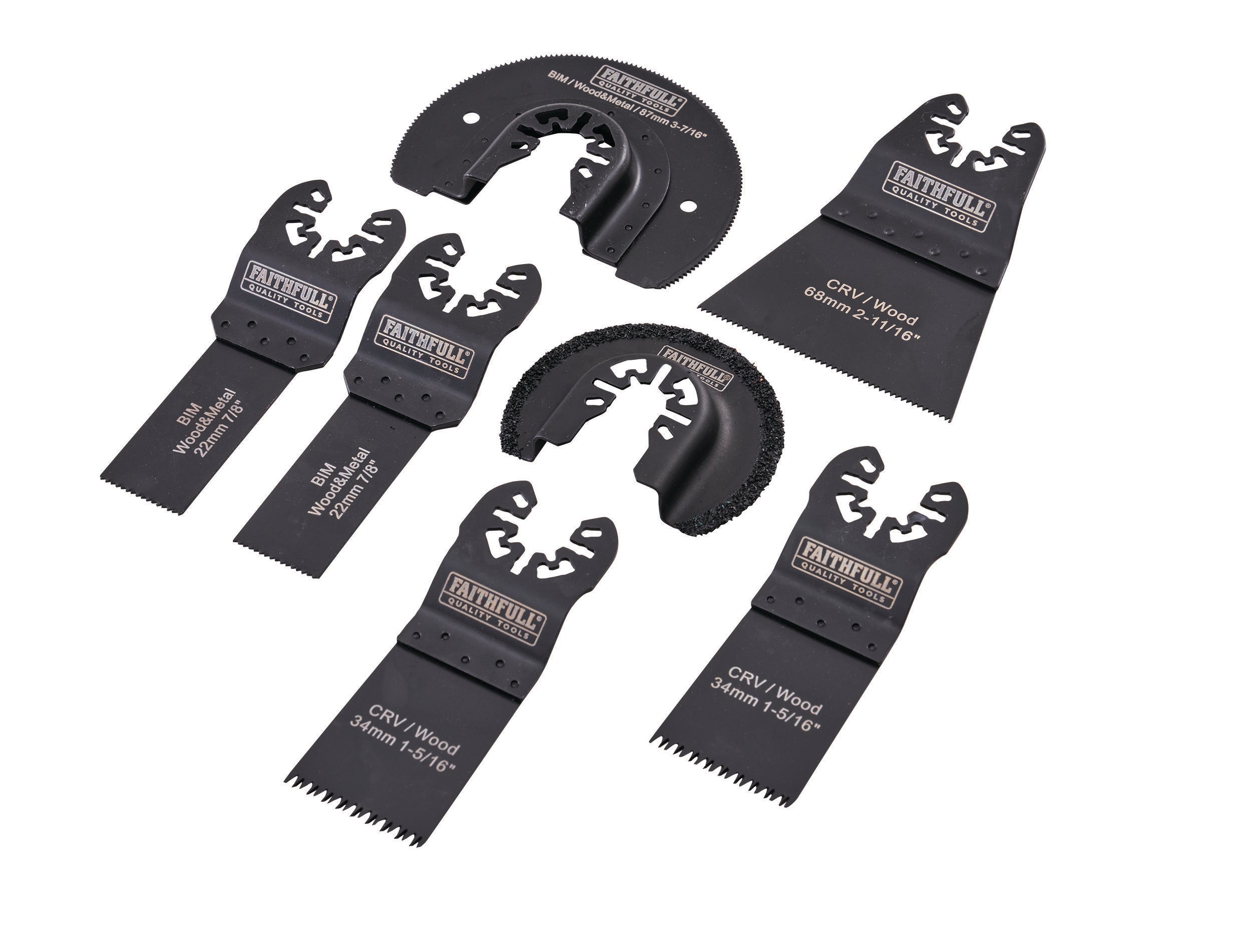 Faithfull 7 Piece Multi-Tool Blade Set – Toolshop